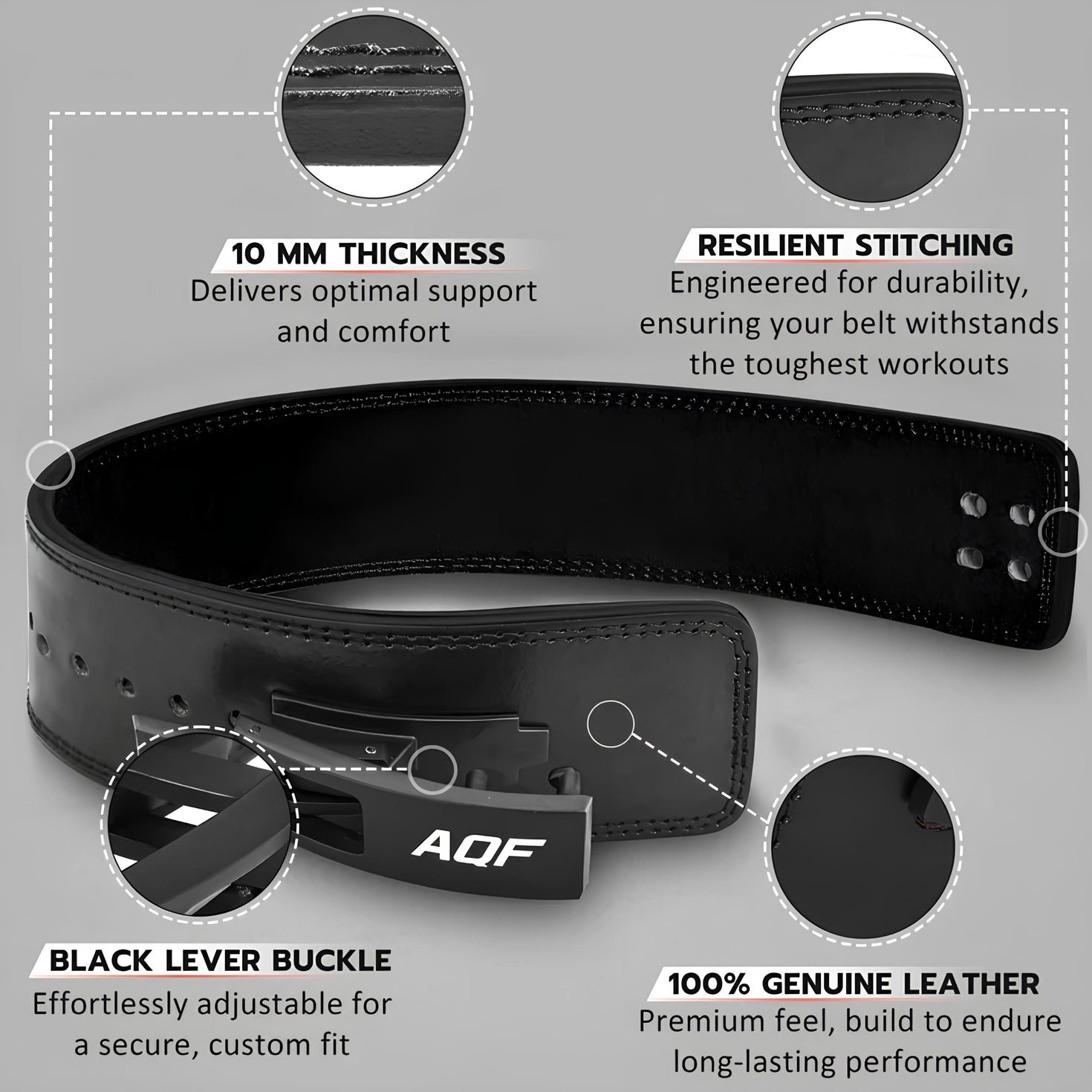 Lever Weightlifting Belts 10MM UK | Powerlifting Belts | AQF Sports