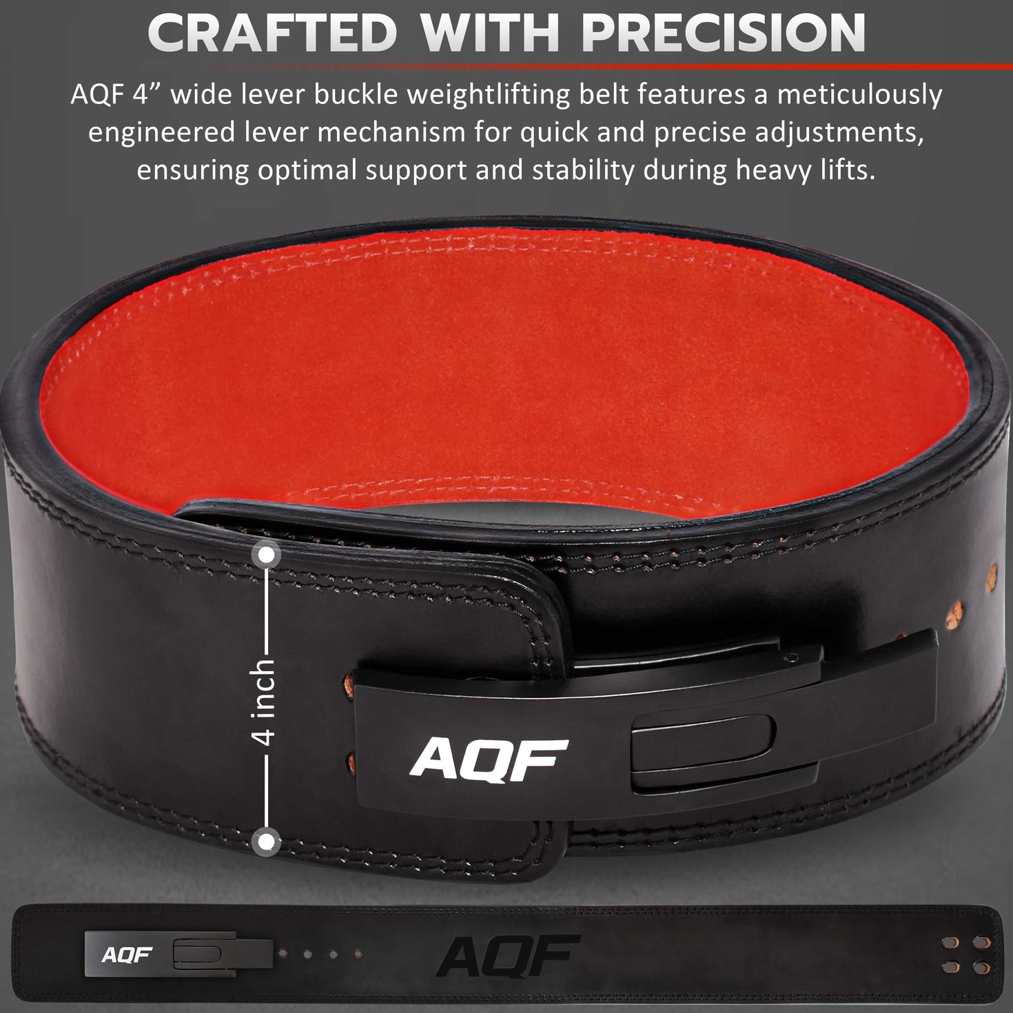 AQF 13mm Leather Powerlifting Belt for Maximum Support – AQF Sports