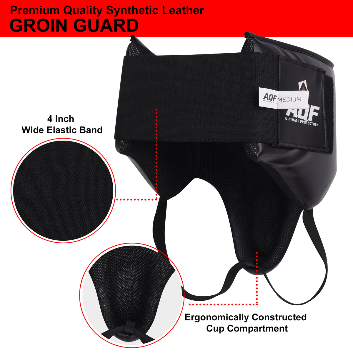 AQF Abdominal Groin Guard Black - Maximum Groin Protection – AQF Sports