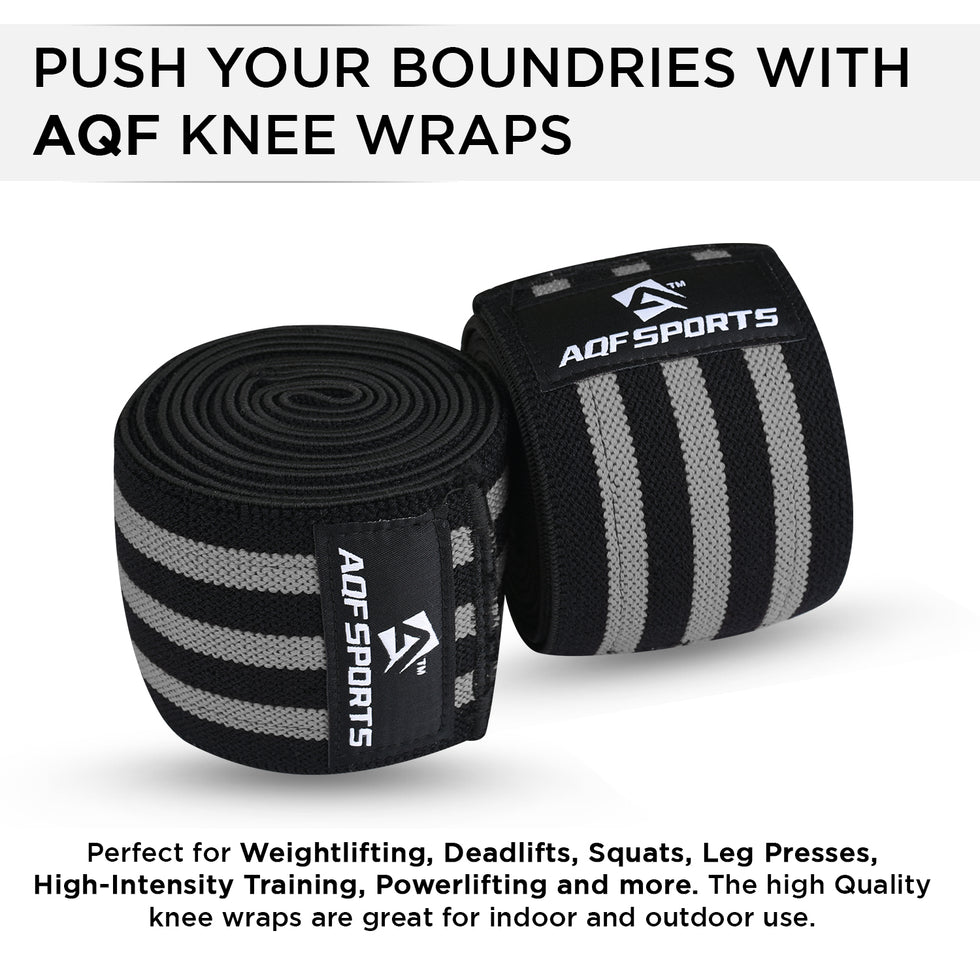 AQF 79 Inch Elasticated Knee Wraps Bandage Compression – AQF Sports