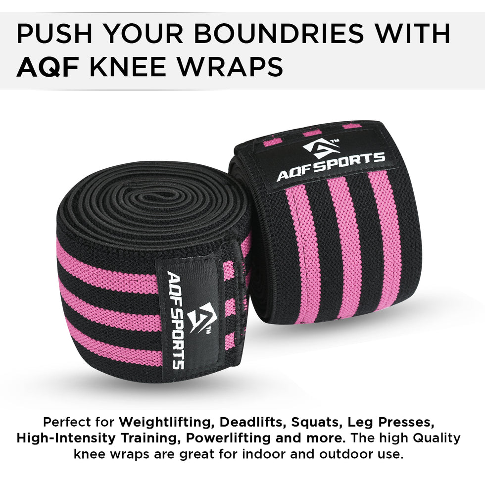 AQF 79 Inch Elasticated Knee Wraps Bandage Compression – AQF Sports