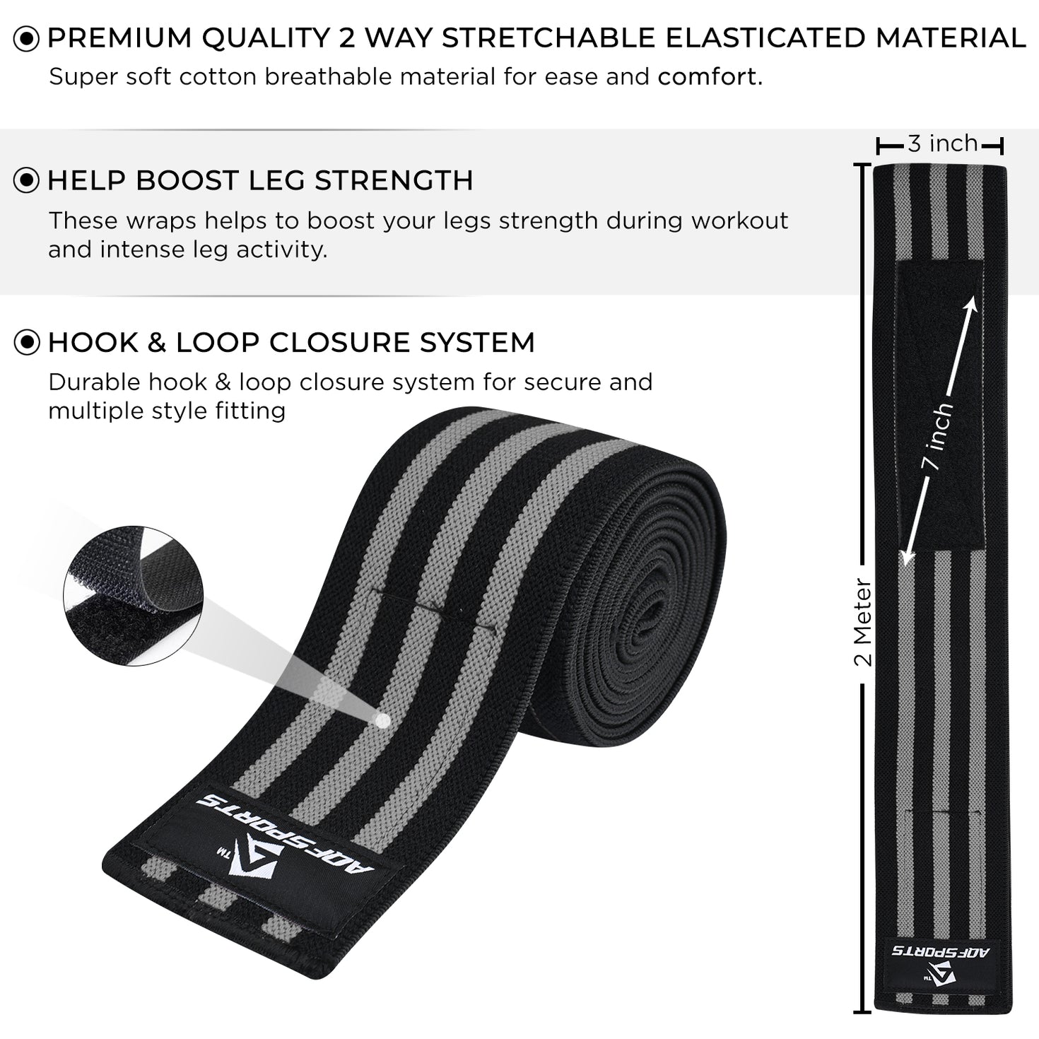 Compression Knee Wraps Bandages UK – AQF Sports