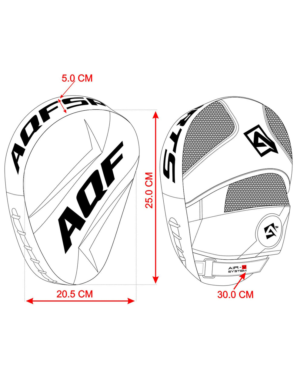 AQF Boxing Focus Pads F02 - Lightweight and Durable – AQF Sports
