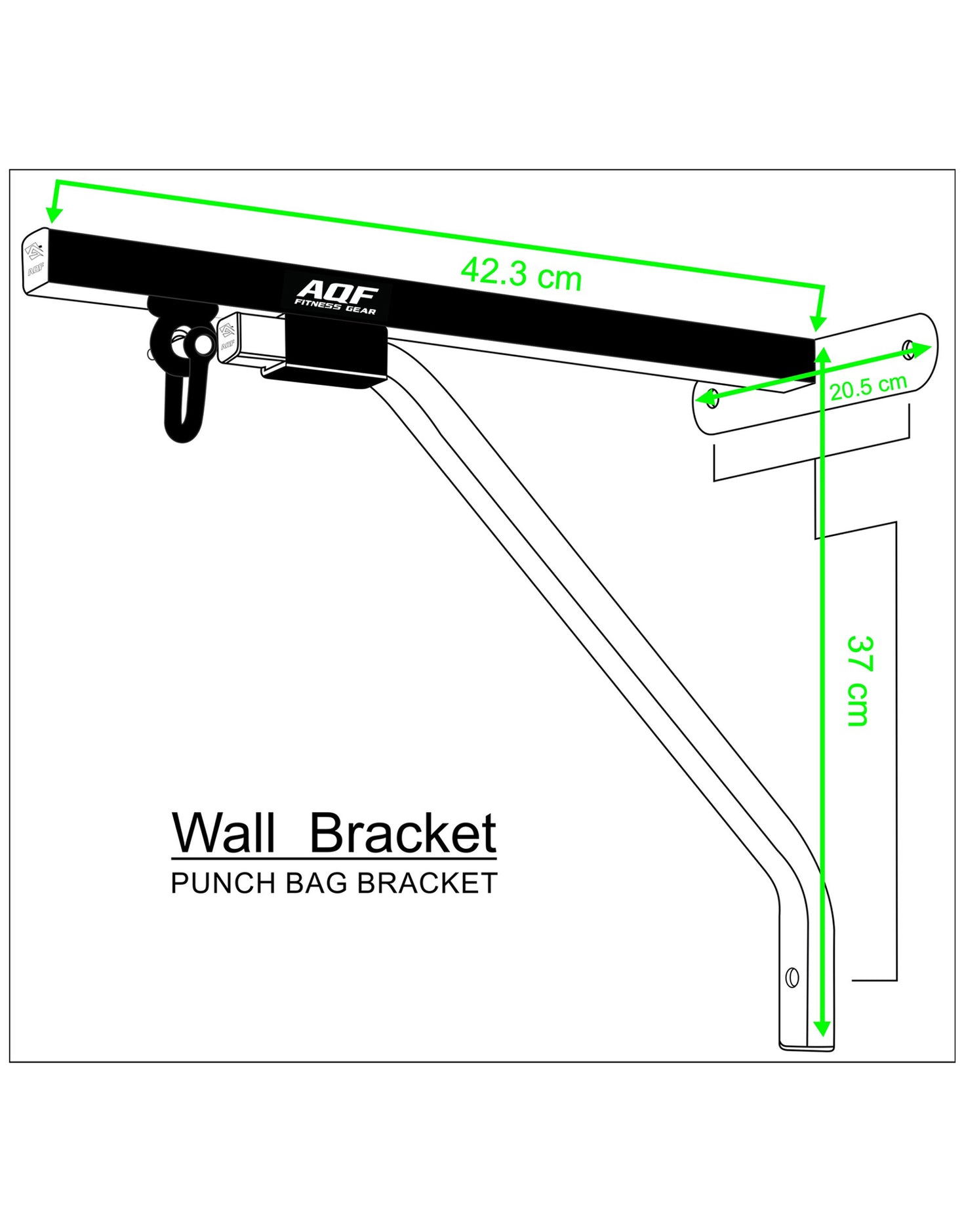 AQF Punch Bag Wall Bracket with 4 Hook Chains – AQF Sports