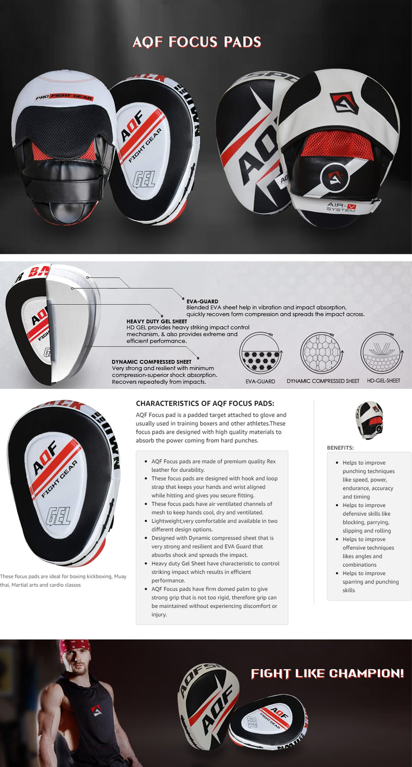 AQF Boxing Focus Pads F02 - Lightweight and Durable – AQF Sports